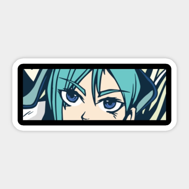 Anime Japanese Girls Eyes Anime Eyes Sticker Teepublic